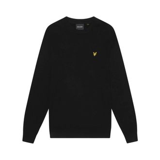 Lyle & Scott Mid Knits Cotton Merino Crew Neck Jumper - - Sweatshirts & Hoodies - Herren - Schwarzk - M