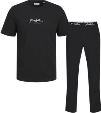 Jack & Jones Giftbox Jacclyde SS Tee and Pants Gift Box, Noir, L Hommes