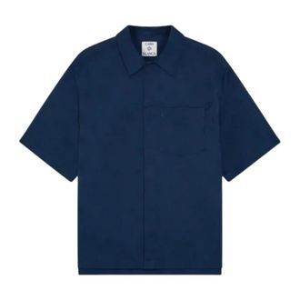 Casablanca Monogram Kurzarmhemd - - Shirts - Herren - Blau - S