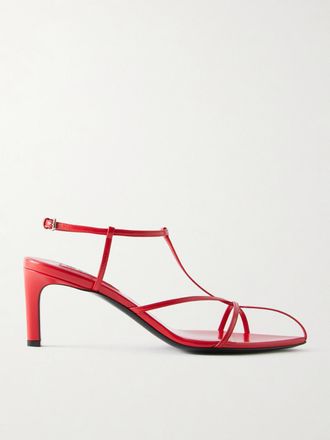 Jil Sander Sandales En Cuir - Rouge