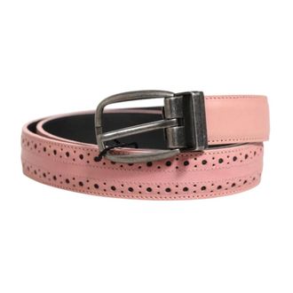 Dolce & Gabbana Stilvoller perforierter Schnallen G&uuml;rtel - - Accessories - Herren - Rosa - 95 CM