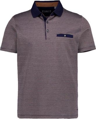 Ragman Herren Polo-Shirt blau Baumwoll-Jersey