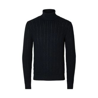Selected Rollkragenpullover - - Knitwear - Damen - Blau - M