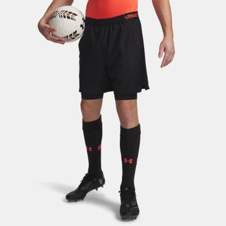 Under Armour Vanish Woven 2-in-1-Shorts f&uuml;r Herren Schwarz / Schwarz / Pitch Grau XXL