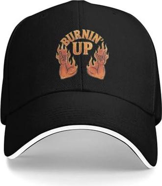 Generic Casquette dHomme, Casquette d&eacute;contract&eacute;e Burnin Up Fire Spring Trucker Casquette Ajustable Kpop Rock Snapback Casquette Cadeau de Casquettes Vintage p