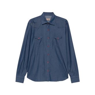 Barba Denimhemd - - Shirts - Herren - Blau - 2XL