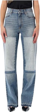 Stella McCartney Jean Droit Patchwork - Femme - Jeans - Bleu - Taille: W25