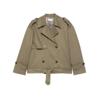 The Nina Studio Femme, Manteaux, Vert, Taille: 34 FR N6337 Milit Trench Coat