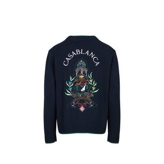 Casablanca Gilet brod&eacute; en laine et cachemire