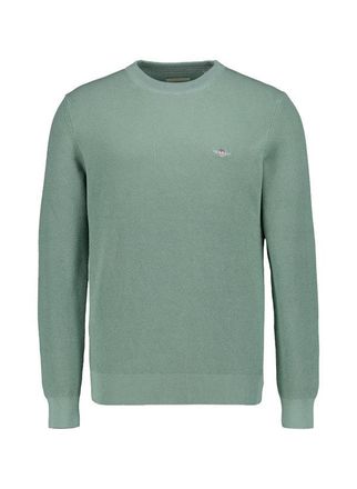 GANT Herren Pullover gr&uuml;n Baumwolle unifarben