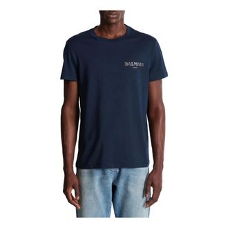 Balmain Homme, Tops, Bleu, Taille: XS Vintage Gel T-Shirt - Coupe Slim