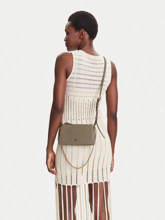 Pinko Handtasche PINKO Double Mini Al 25-26 PLTT 105359 A0QO Grau