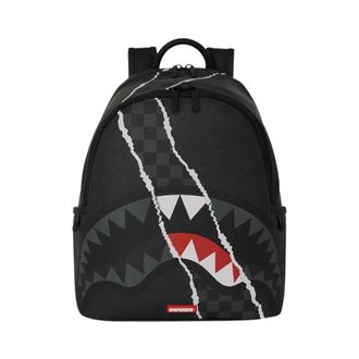 Sprayground Center Rip Revealing Gray Check Savage Rucksack - - Bags - unisex - Schwarzk - ONE SIZE
