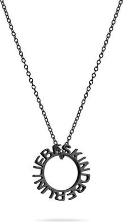 Liebeskind Liebeskind Berlin LJ-1568-N-45 Collier IP Noir, 45 cm, Acier inoxydable, Pas de gemme