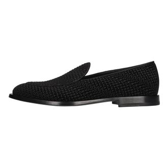 Dolce & Gabbana Loafer aus Wildleder und Stoff - - Shoes - Herren - Schwarzk - 40 EU