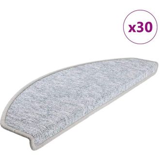 vidaXL Stufenmatten 30 Stk. 65x24x4 cm Hellgrau Halbrund Gro&szlig; Vidaxl