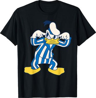 Disney Donald Duck Striped Pajamas Slumber Party PJs Pose T-Shirt