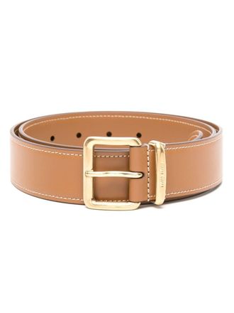 Miu Miu ceinture en cuir &agrave; fermeture boucle - Marron