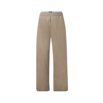 Msgm Wide-Leg Baumwollgabardinehose - - Trousers - Herren - Beige - M