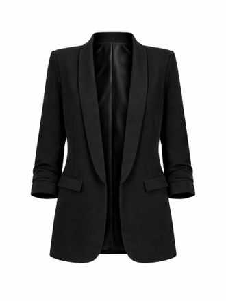 Worldclassca Blazer Damen Blazer 3/4 Arm mit Raffung