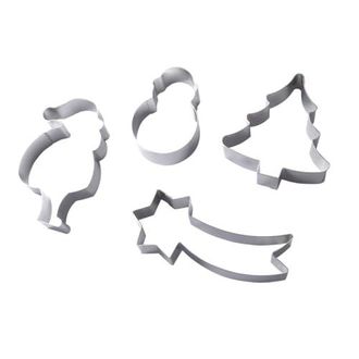 Göbel 877310 Schachtel mit 4 Nonnetten Weihnachtsform Edelstahl