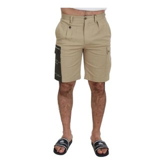 Dolce & Gabbana Beige Logo Details Shorts - - Shorts - Herren - Beige - XS
