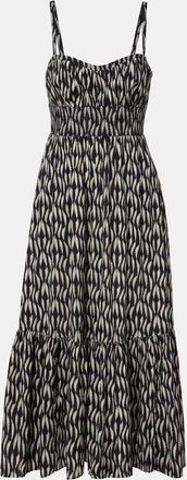 Ulla Johnson Robe midi Nadine imprimée en coton mélangé