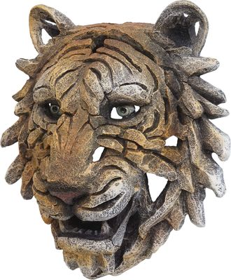 Mendler Deko Schädel HWC-H41, Wanddeko Kopf Trophäe, Polyresin Indoor Outdoor - Tigerkopf 35cm