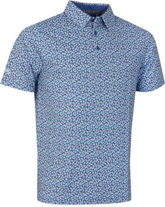 Callaway Golf Polo Golf Polaroid Confetti Hommes - Bleu Galaxie - S