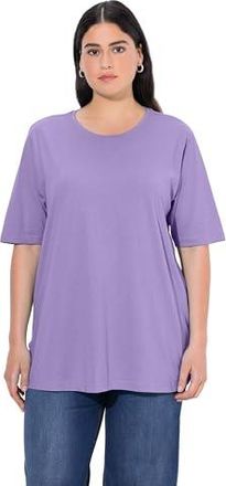 Ulla Popken Basic-Shirt, Rundhals, Violet/Bleu, 52/54 FR Femme