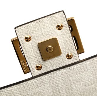 Fendi Hobo Bags - Zucca Graphic Print Coated Canvas Bikini Girls Bag - Gr. unisize - in Wei&szlig; - f&uuml;r Damen