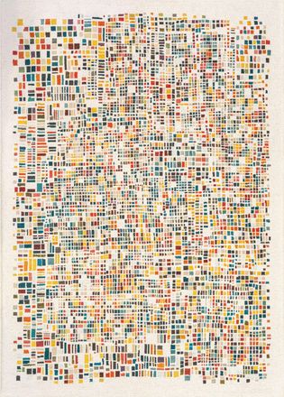 Louis De Poortere Louis De Poortere Teppich Gallery Cubik blau