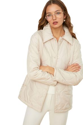 Trendyol Trendyol Damen Capitone Inflatable With Ekru Coat, Stone, S EU