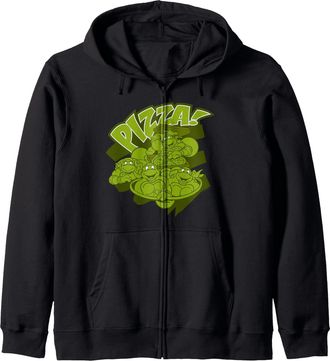 Teenage Mutant Ninja Turtles TMNT Turtle Power Retro-Fernseher mit Aufschrift Best Friends Pizza Time LOL Pose Kapuzenjacke