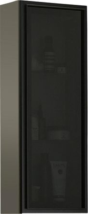 Novel Hängeschrank Nv.021, Anthrazit, Grün, Glas, 2 Fächer, 30x80x15 cm, Goldenes M, Made in Germany, hängend, Badezimmer, Badezimmerschränke, Hängeschränke