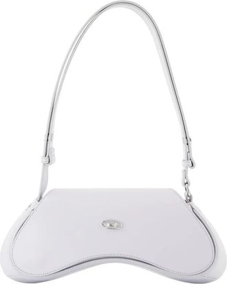 Diesel Hobo Bags - Play Shoulder Bag - Leather - Grey - Gr. unisize - in Weiß - für Damen