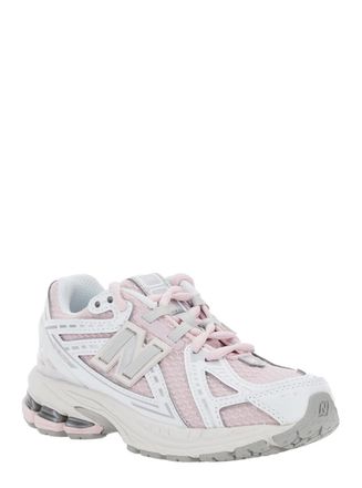 New Balance Girls Pink Low Top Sneakers With Logo Detail Synthetic Fabric Trainers