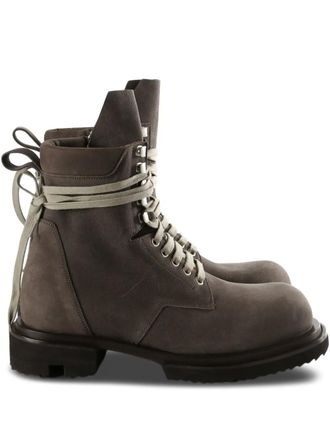 Rick Owens Stiefel mit Schn&uuml;rung - Grau