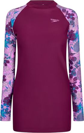 Speedo Badeanzug f&uuml;r Damen, Lang&auml;rmlig (Violett/Blau)