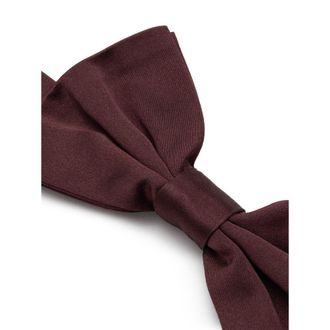 Dolce & Gabbana Mens Burgundy Silk Bowtie Accessory