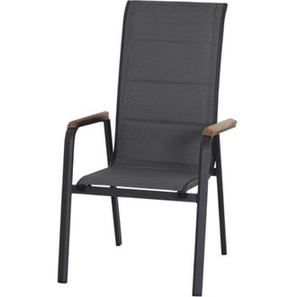 Siena Garden Siena Garden - Tesoro High Back Stapelsessel Alu, Textil, Teak fsc 100%