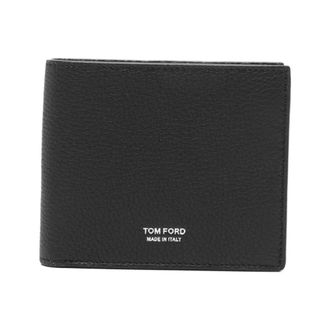 Tom Ford Klassische Bifold Geldb&ouml;rse aus genarbtem Leder - - Accessories - Herren - Schwarzk - ONE SIZE