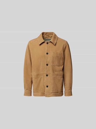 Closed Regular Fit Hemdjacke aus echtem Leder