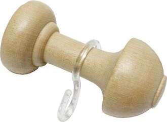 Gardinia Schalhalter Holz, Mit Haken, Natur, Länge: 8 cm