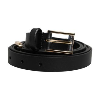 Dolce & Gabbana Homme, Accessoires, Noir, Taille: 100 CM Ceinture Classique en Cuir de Veau avec Boucle M&eacute;tallique