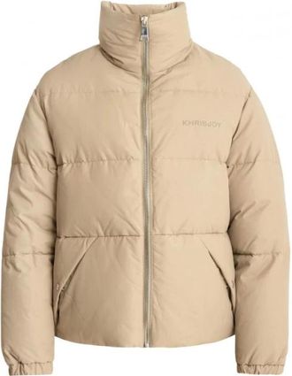 Khrisjoy Homme, Vestes, Beige, Taille: M Doudoune matelassée beige avec col haut