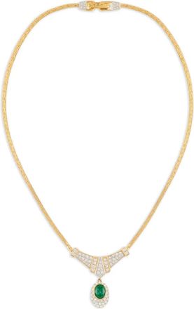 Susan Caplan Vintage collier Attwood & Sawyer &agrave; &eacute;meraude (ann&eacute;es 1980) - Or
