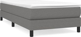 vidaXL Bettgestell Dunkelgrau 100 x 200 cm Stoff