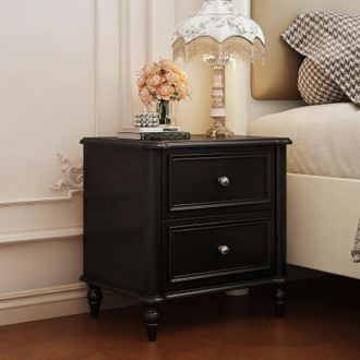 Generic Moderner Nachttisch, Hoher Nachttisch Mit R&ouml;Mischen S&auml;Ulenbeinen Und Abgerundetem Griff, Massivholz for B&uuml;Cher, Schreibtischlampe, Mobiltelefon