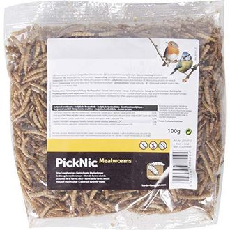 Flamingo Wildvogelfutter - Premium-Qualit&auml;t - Getrocknete Mehlw&uuml;rmer 100g